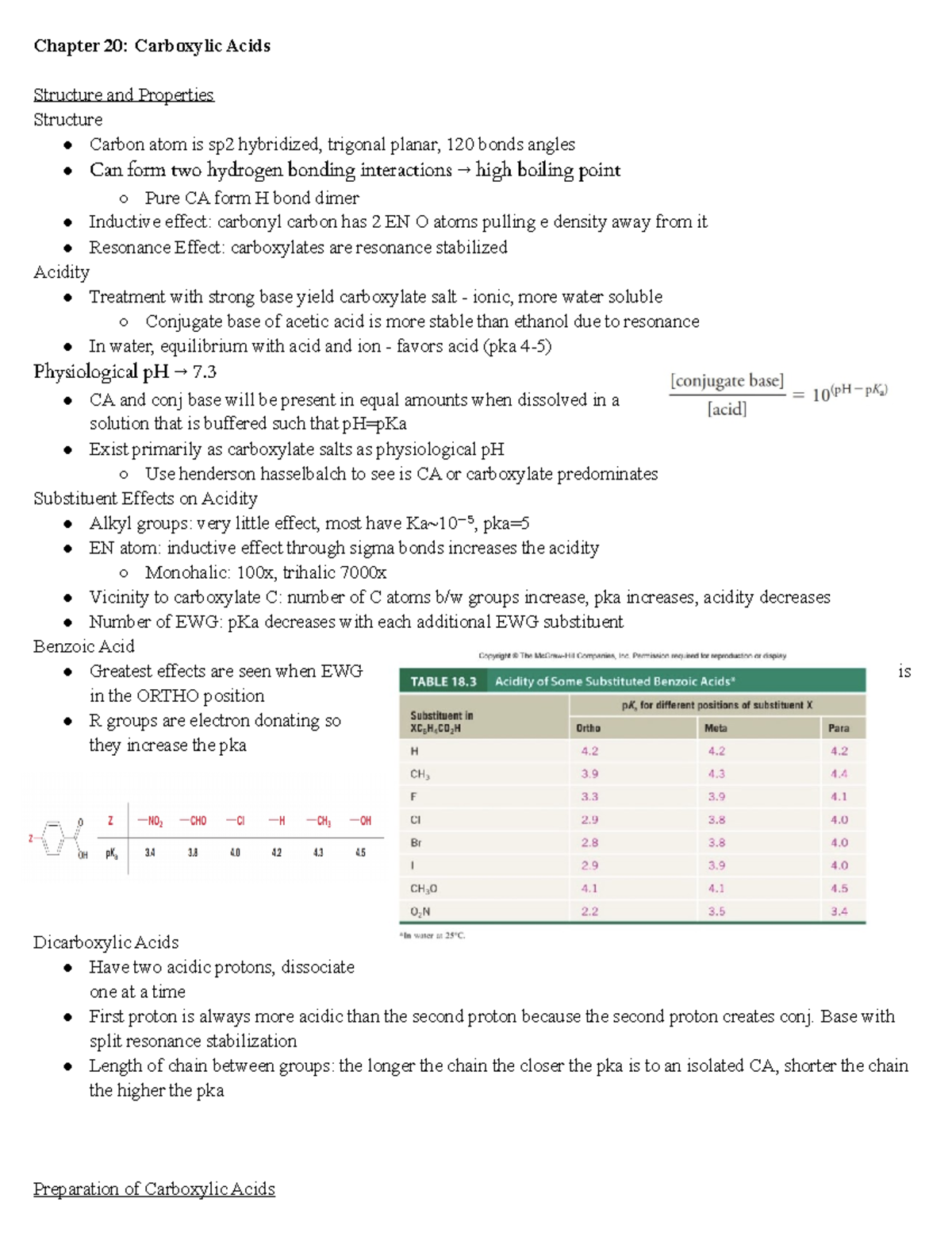 Chapter 20 Orgo Study Guide - Chapter 20: Carboxylic Acids Structure and Properties Structure ...