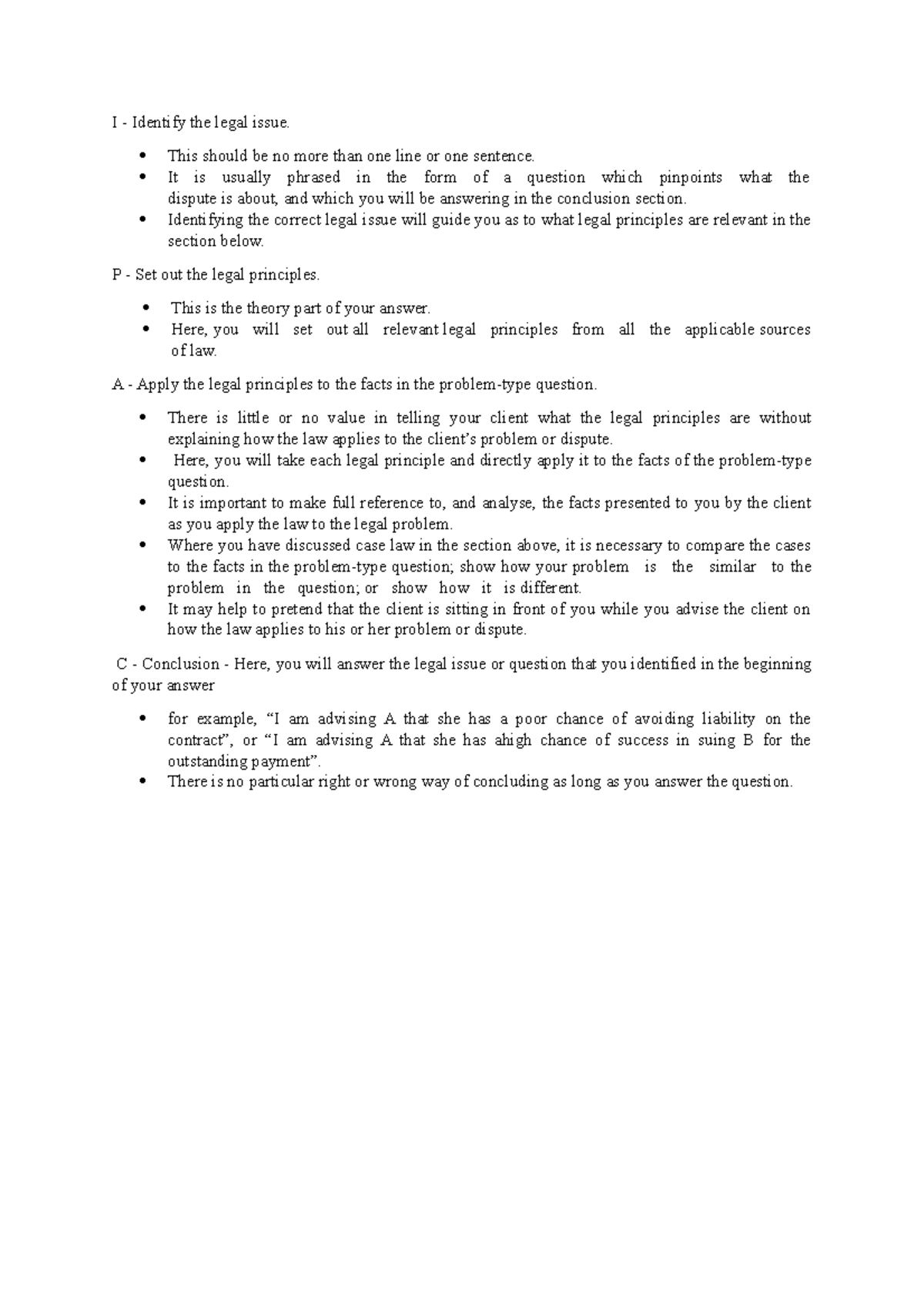 IPAC - how to properly summarise cases using IPAC - I - Identify the ...