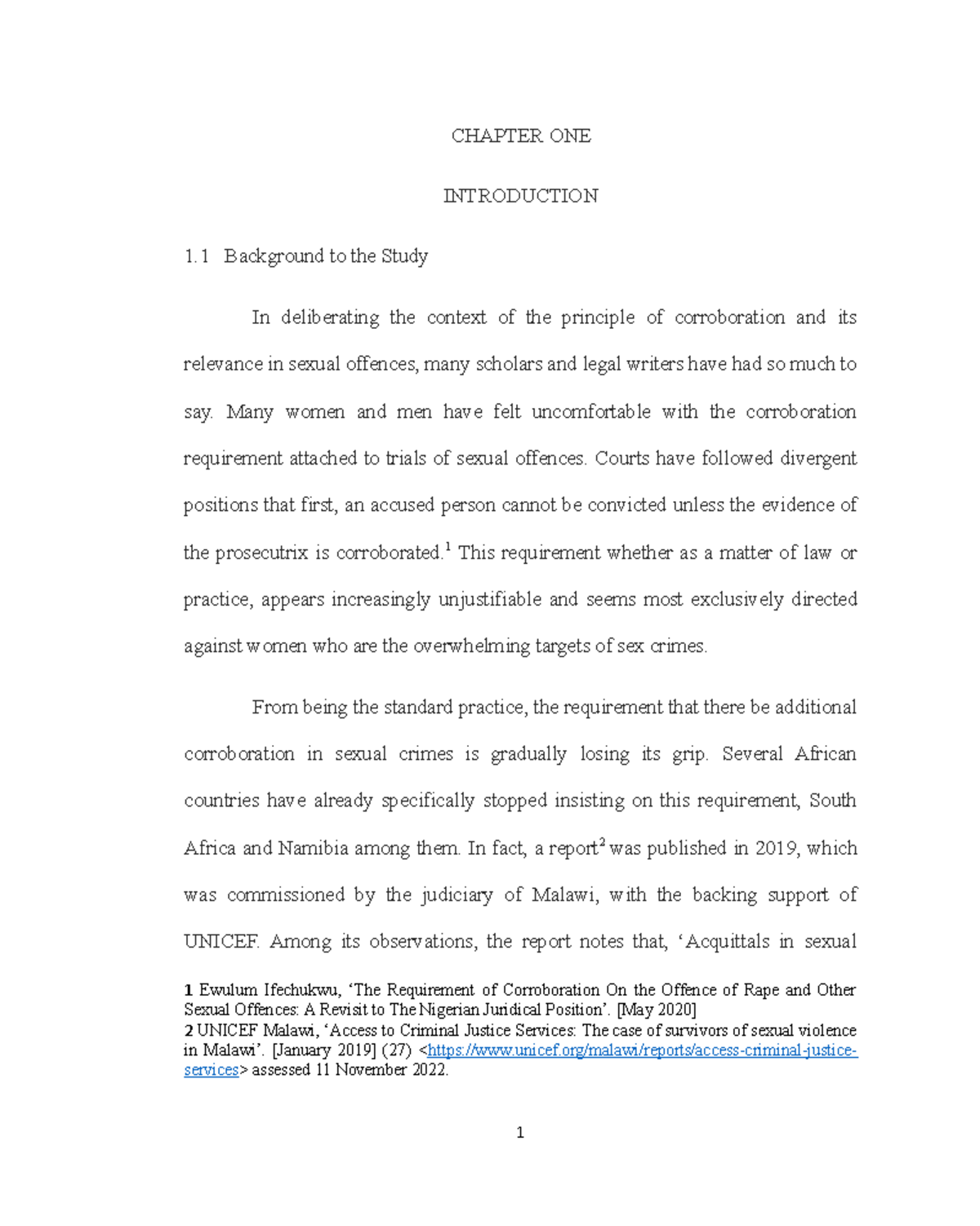 Chapter ONE 022035 - Research paper - CHAPTER ONE INTRODUCTION 1 ...