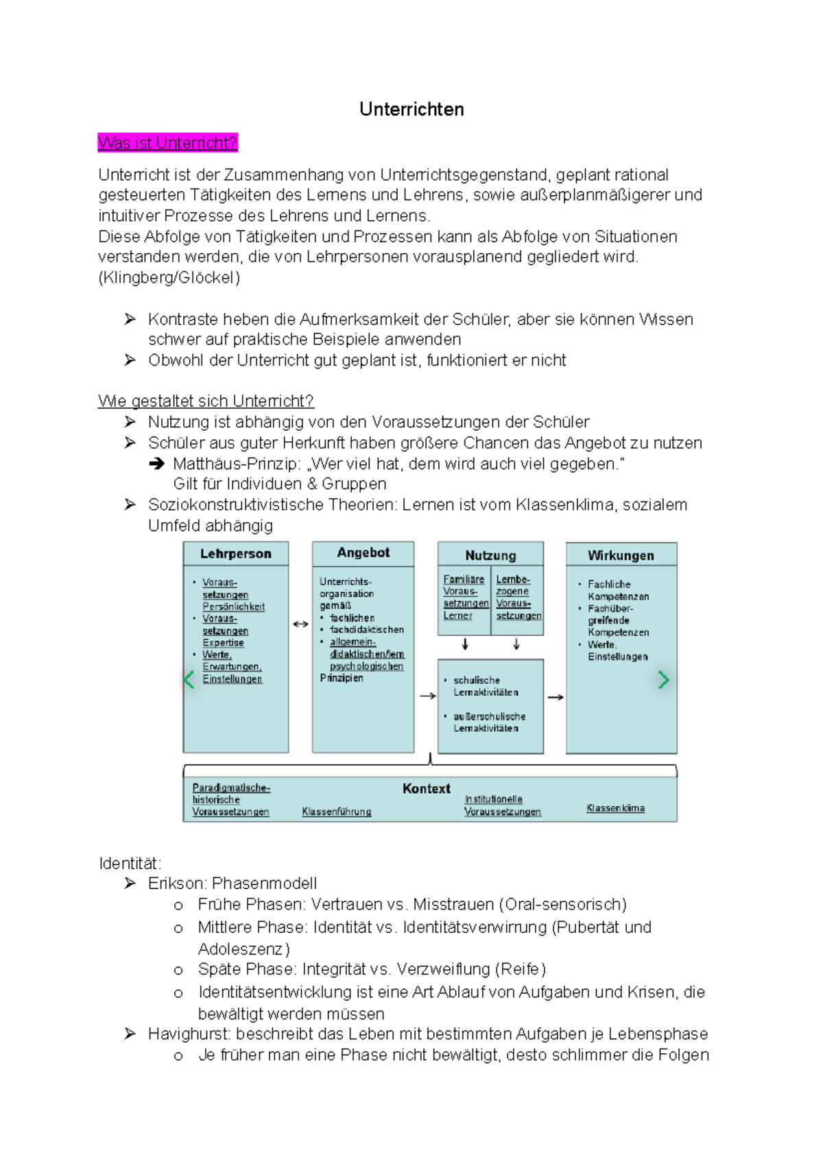 4. 5. 6. 7. 8. Vorlesung; Unterrichten; Was ist guter Unterricht ...
