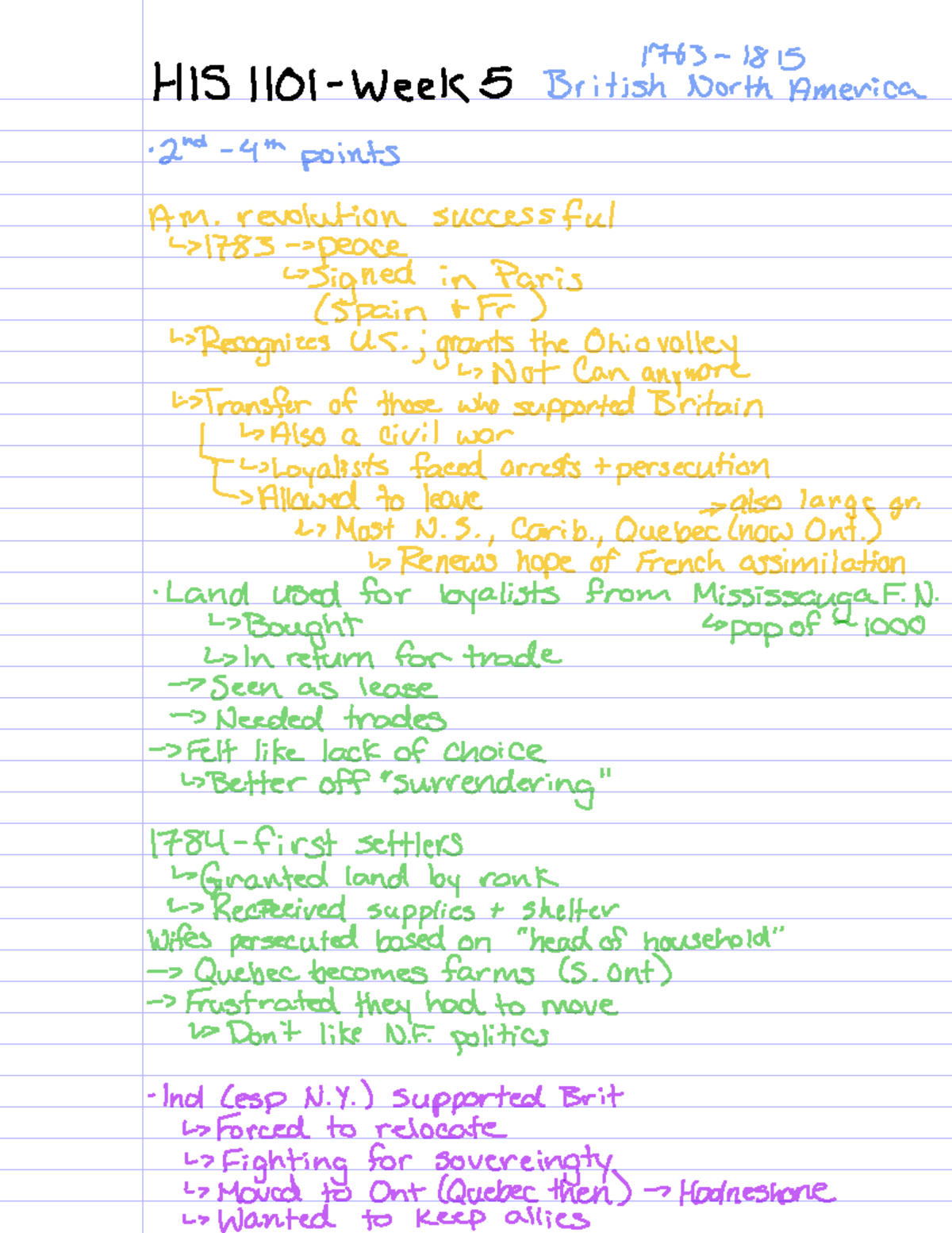 British North America Part 2 - HIS1101 - Studocu