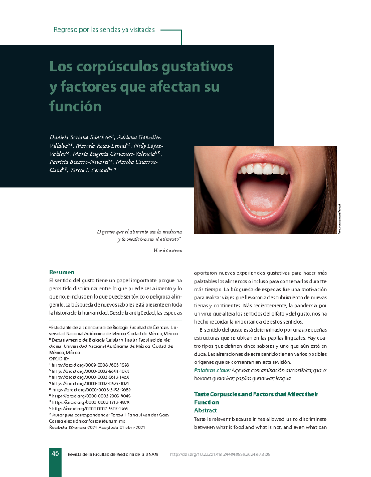 Los corpúsculos gustativos y factores que afectan su función - 40 ...