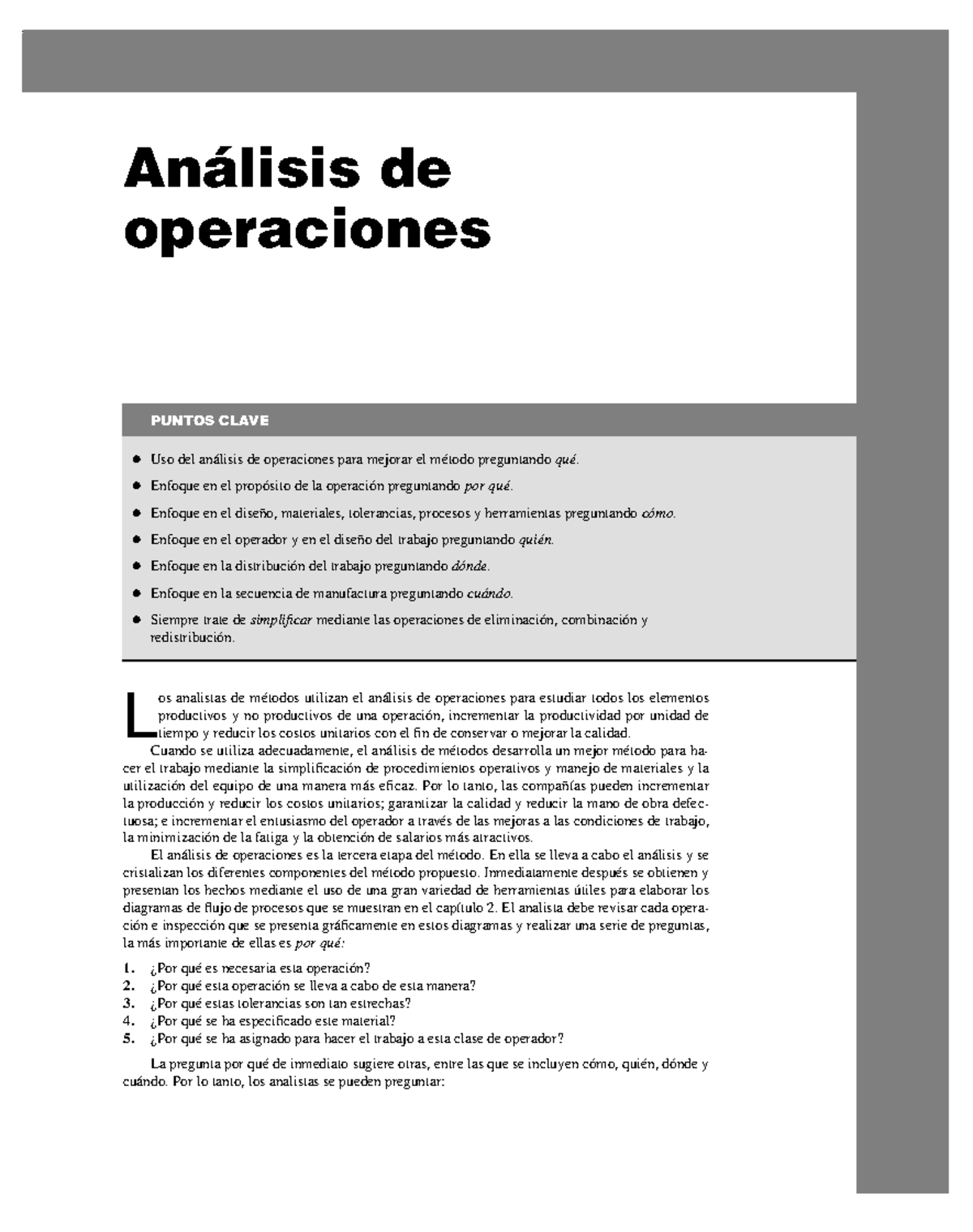 Análisis de Operaciones - CAPÍTULO 1 Métodos, estándares y diseño del trabajo: introducción 57 ...