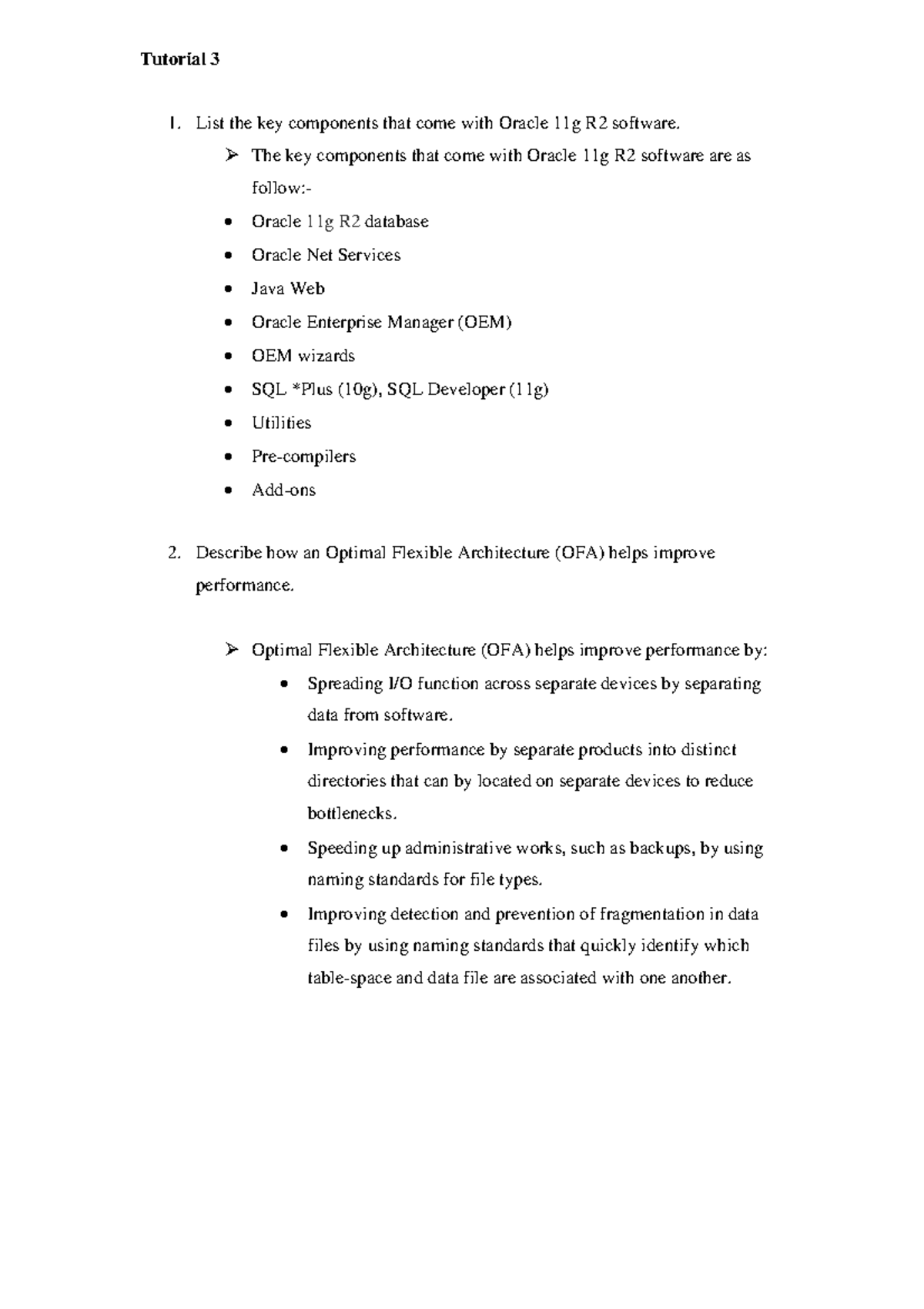 Prabhu Bartaula Tutorial 3 1002057671 Database Adminstration - Tutorial 3 List the key ...