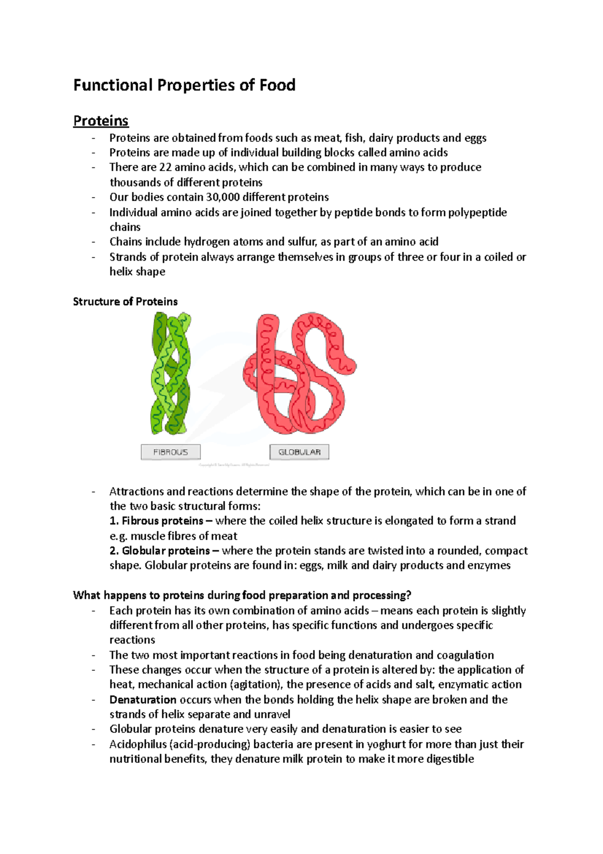 Functional Properties of Food Notes - Functional Properties of Food ...