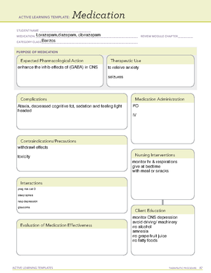 Medication Concept Map Template Editable-1 - NUR 116 T1 - Studocu