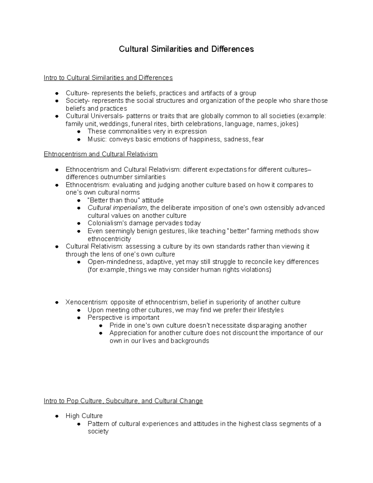 Module 3 Part 2 Cultural Similarities and Differences - Cultural ...
