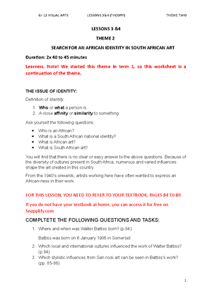 12 Visual ARTS TEST T1 MEMO - GRADE 12 TERM 1 VISUAL ART MEMORANDUM ...