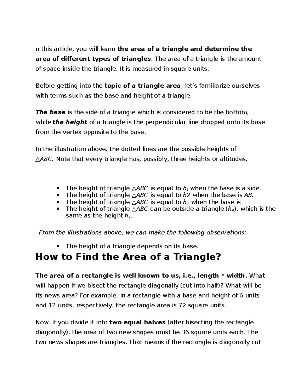 Examples-of-area Triangle Solid Mensuration - n this article, you will ...