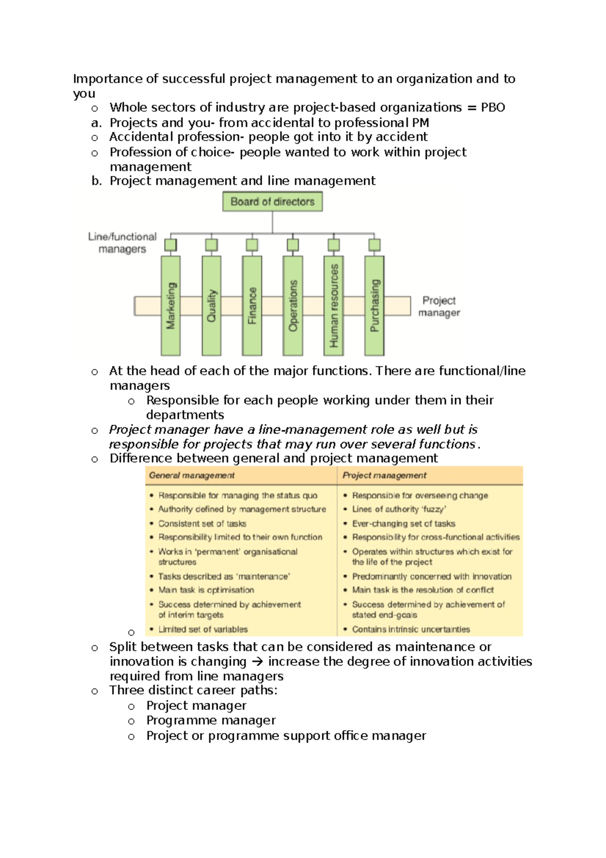 Importance of successful project management - Projects and you- from ...