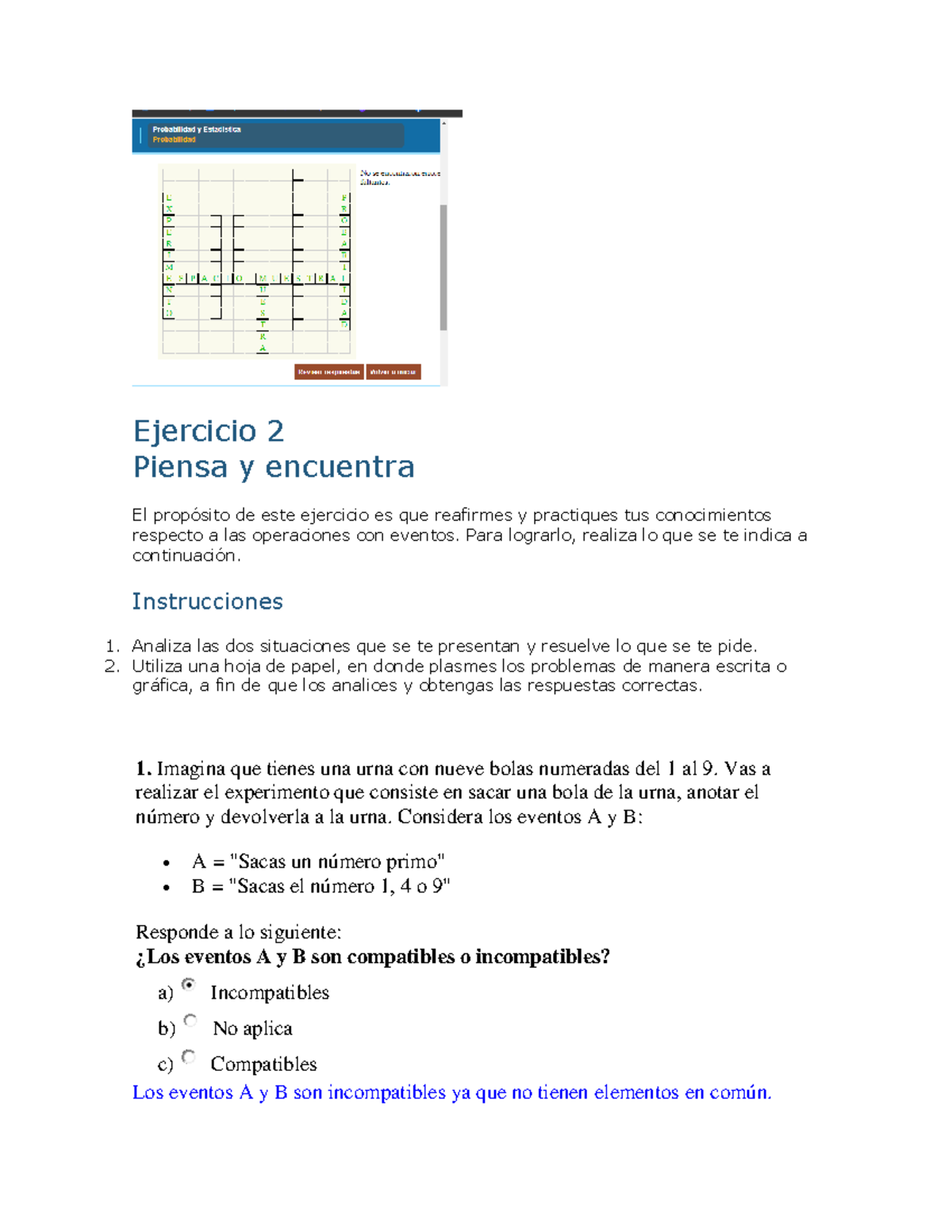 Ejercicio 2 Es Una Recopilacion Ejercicio 2 Piensa Y Encuentra El