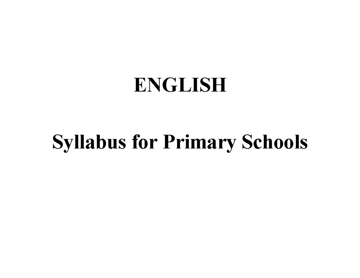 Syllab pr englishyear 6 - ENGLISH Syllabus for Primary Schools ...