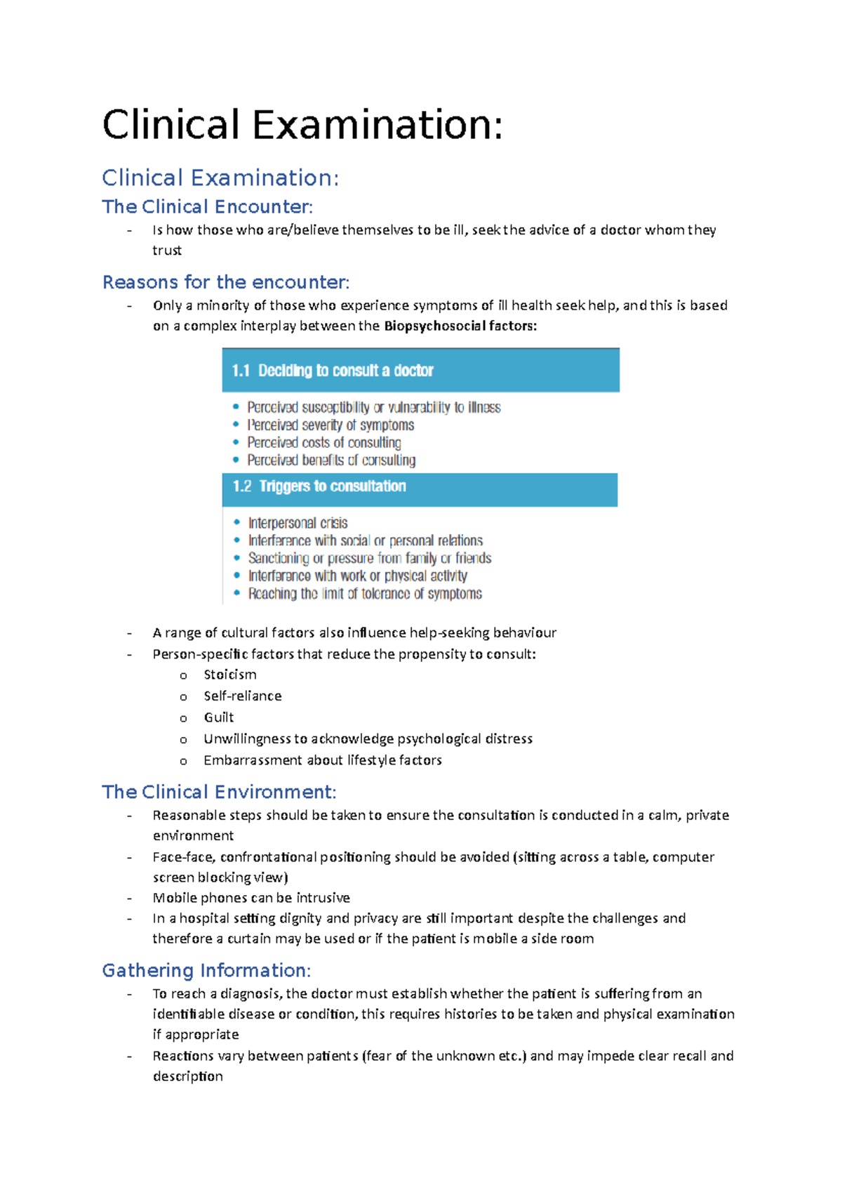 Clinical Examination - Communication skills in a consultation ...