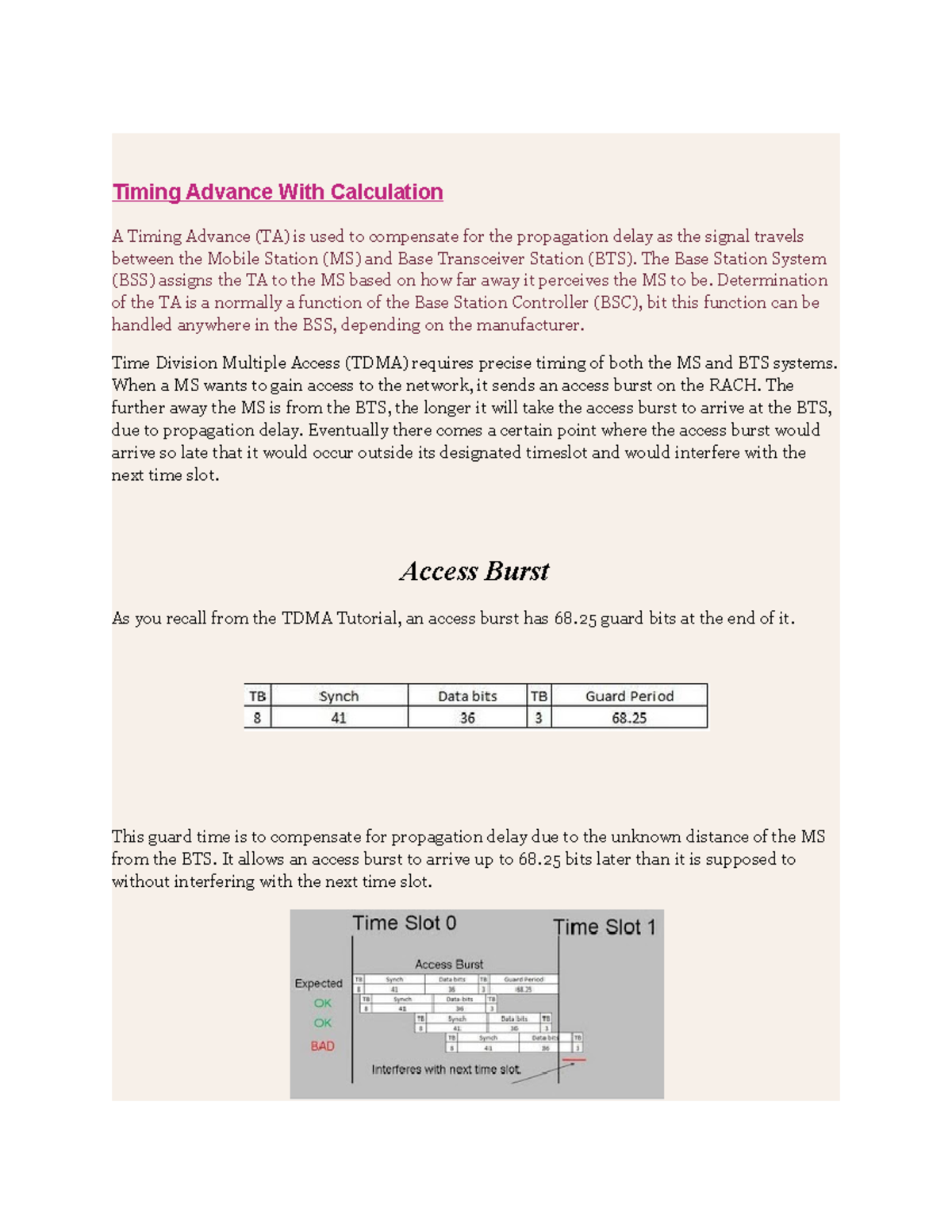 DT + basics + all you know - Timing Advance With Calculation A Timing ...