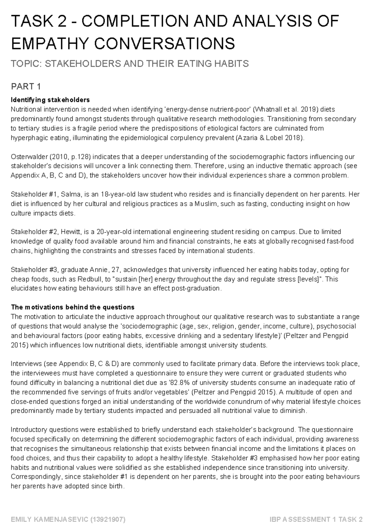 TASK 2 - Official - A distinction in the task 2 assignment for IBP ...