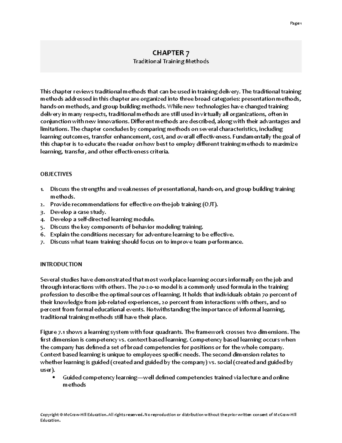 Chapter 7 - Training Methods - 1004GIR - Griffith - Studocu
