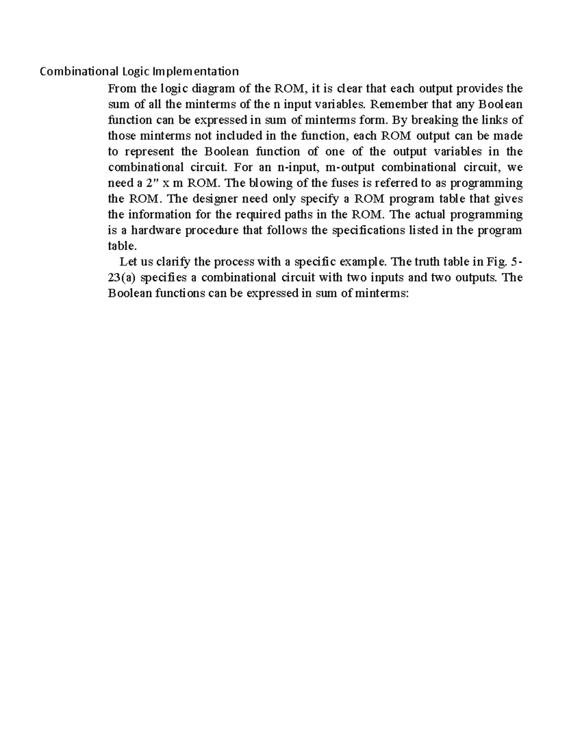 Combinational Logic Implementation Remember That Any Boolean Function 4794