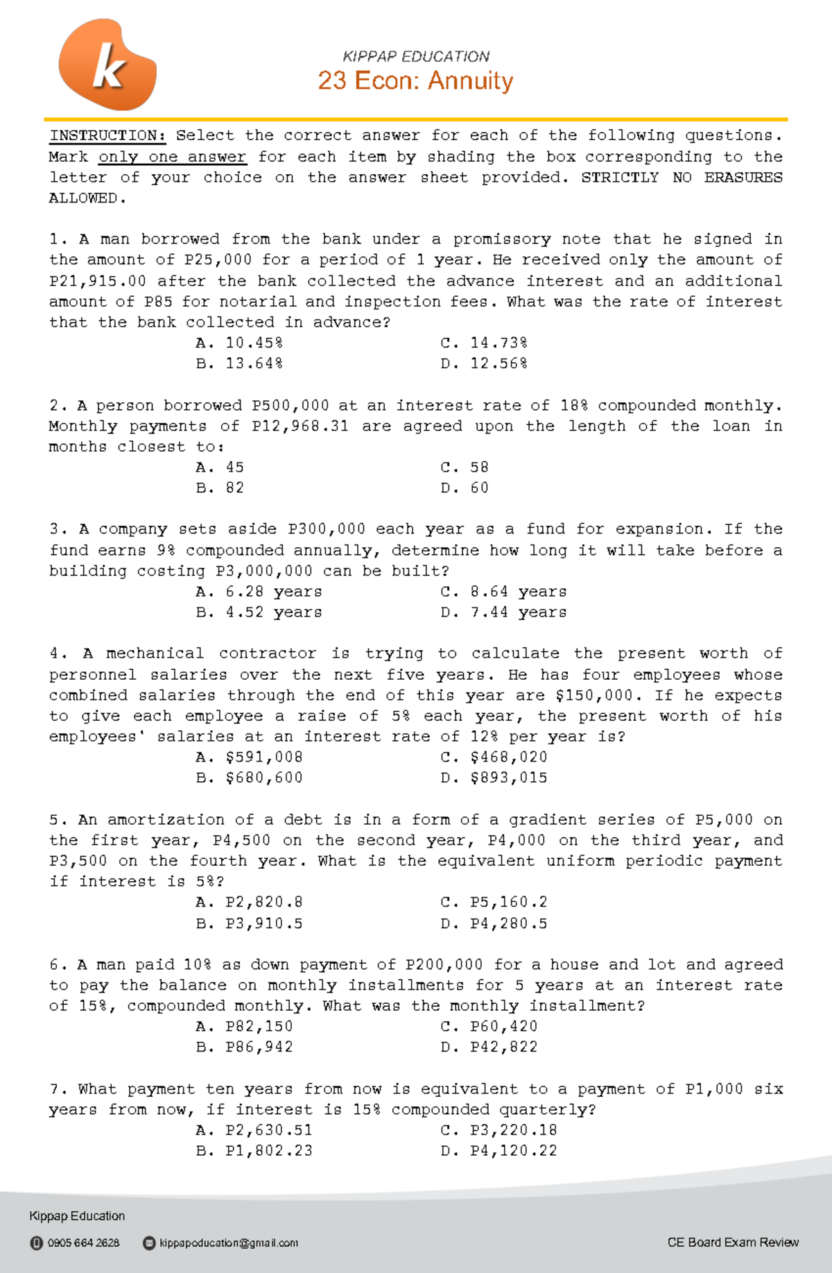 Kippap-Handout-MSTE (23 Econ - Annuity) - KIPPAP EDUCATION 23 Econ ...