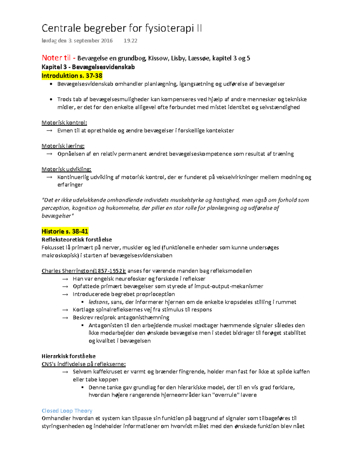 Teori og metode - Centrale begreber for fysioterapi II (litteratur) - Warning: TT: undefined ...