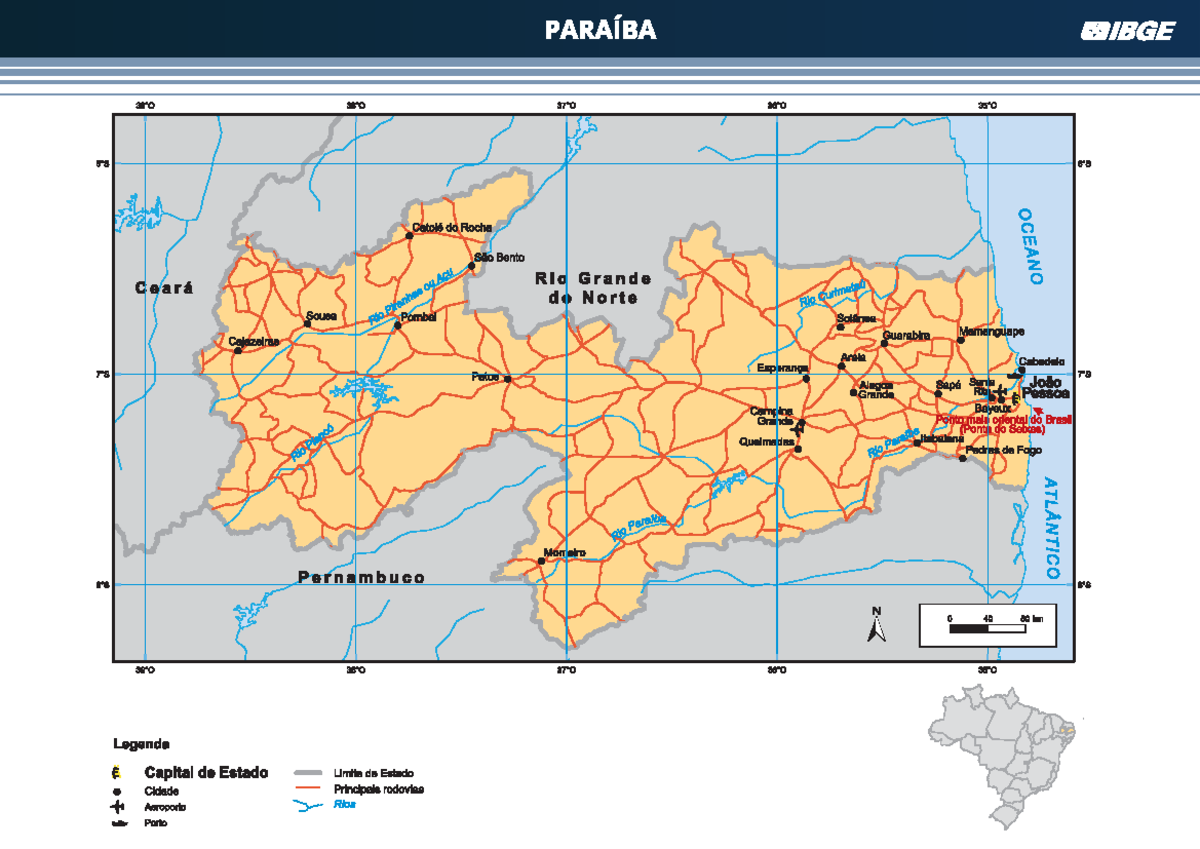 MAPA paraiba - História - Studocu
