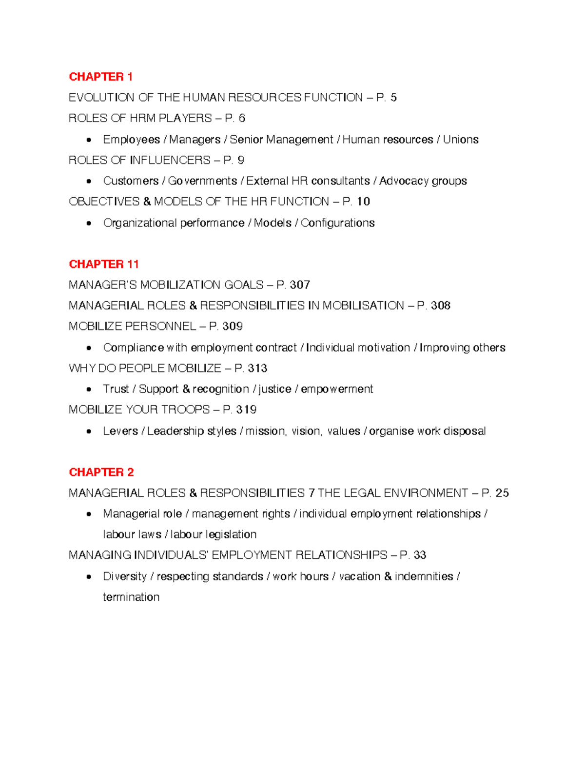 HR - Official Notes - This is a database of information for the final ...