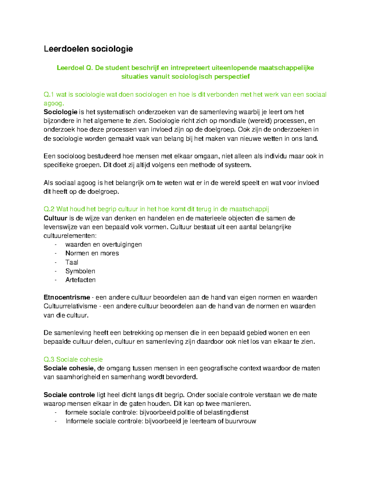 Samenvatting de samenleving John Macionis, Bram Peper, Joanne van der Leun, college(s ...