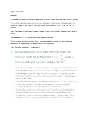 Intro Physics 1 Exam 2 Notes- Studocu - PHY 105 - Studocu