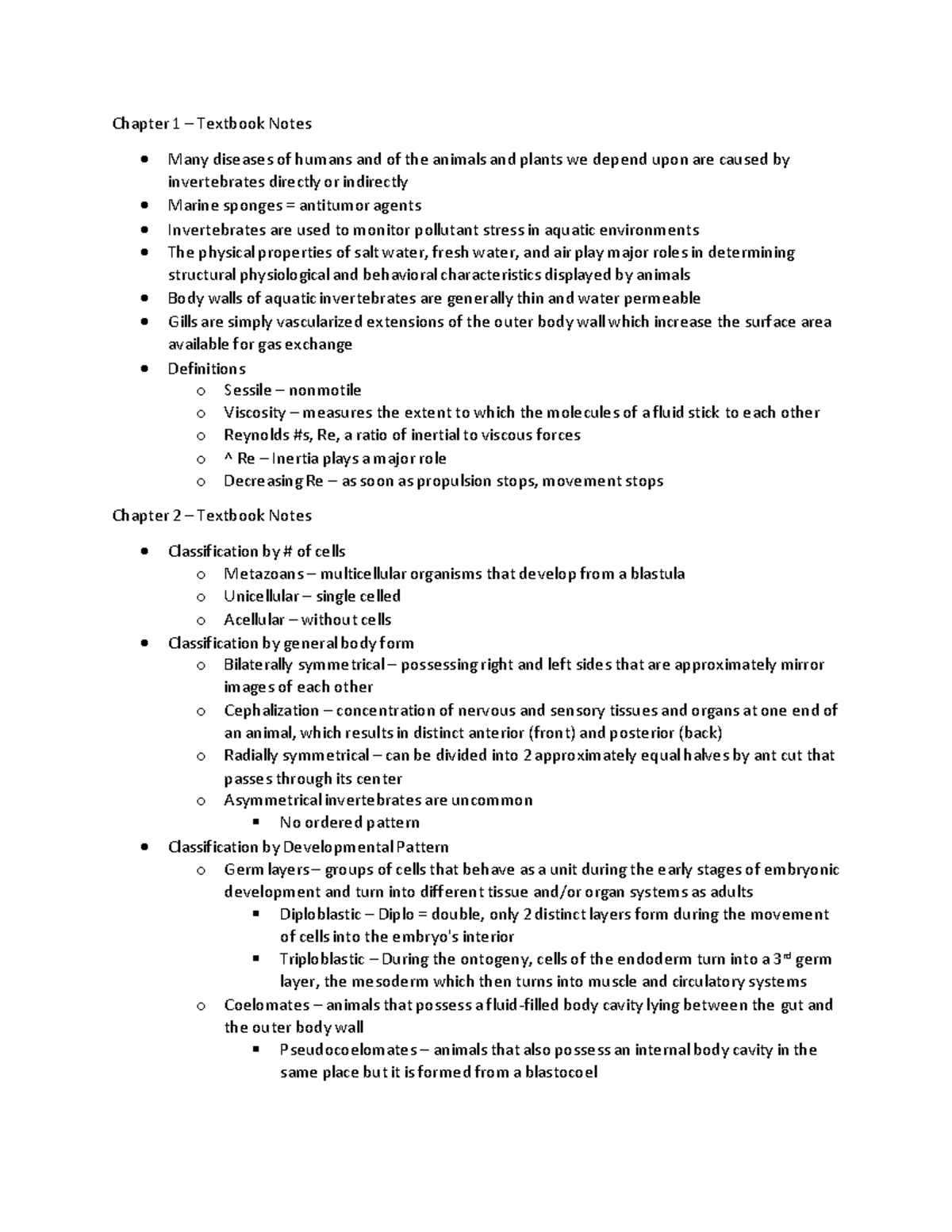 Chapter 1 and 2 textbook notes - classification - Chapter 1 – Textbook ...