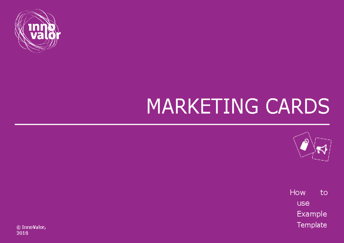 Download marketing cards - MARKETING CARDS © InnoValor, 2018 How to use ...
