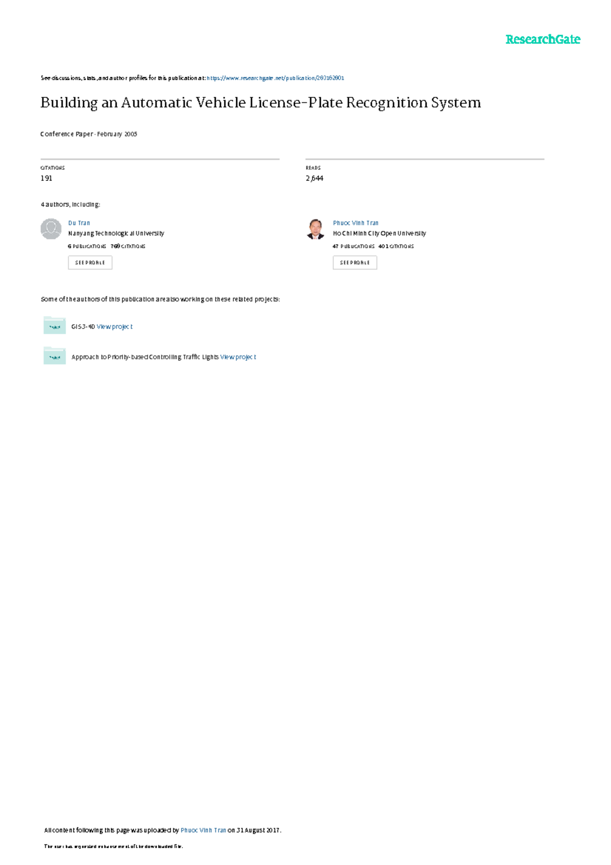 Buildingan Automatic Vehicle License-Plate Recognition System - See ...