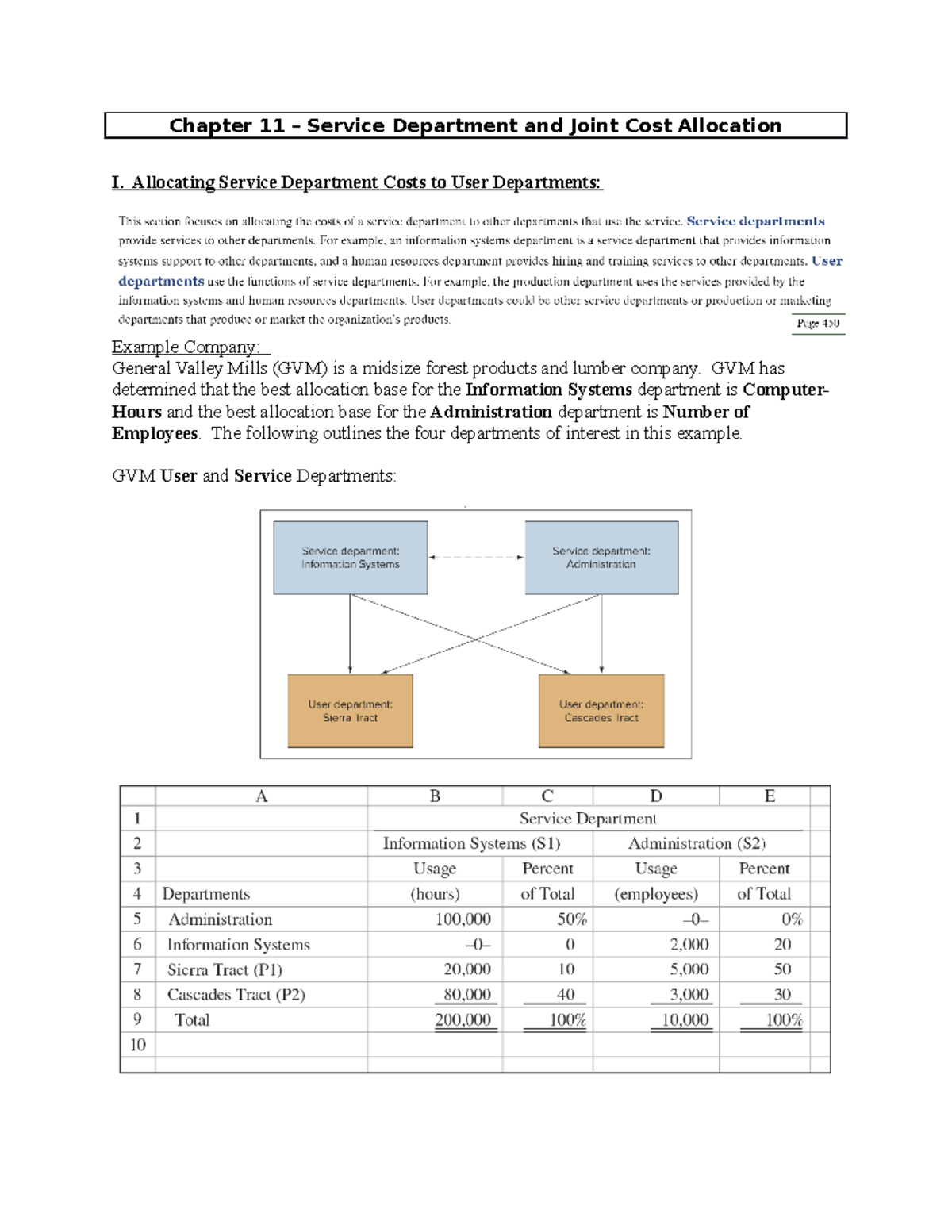 Chapter 11 - Lecture Guide - Chapter 11 – Service Department and Joint ...