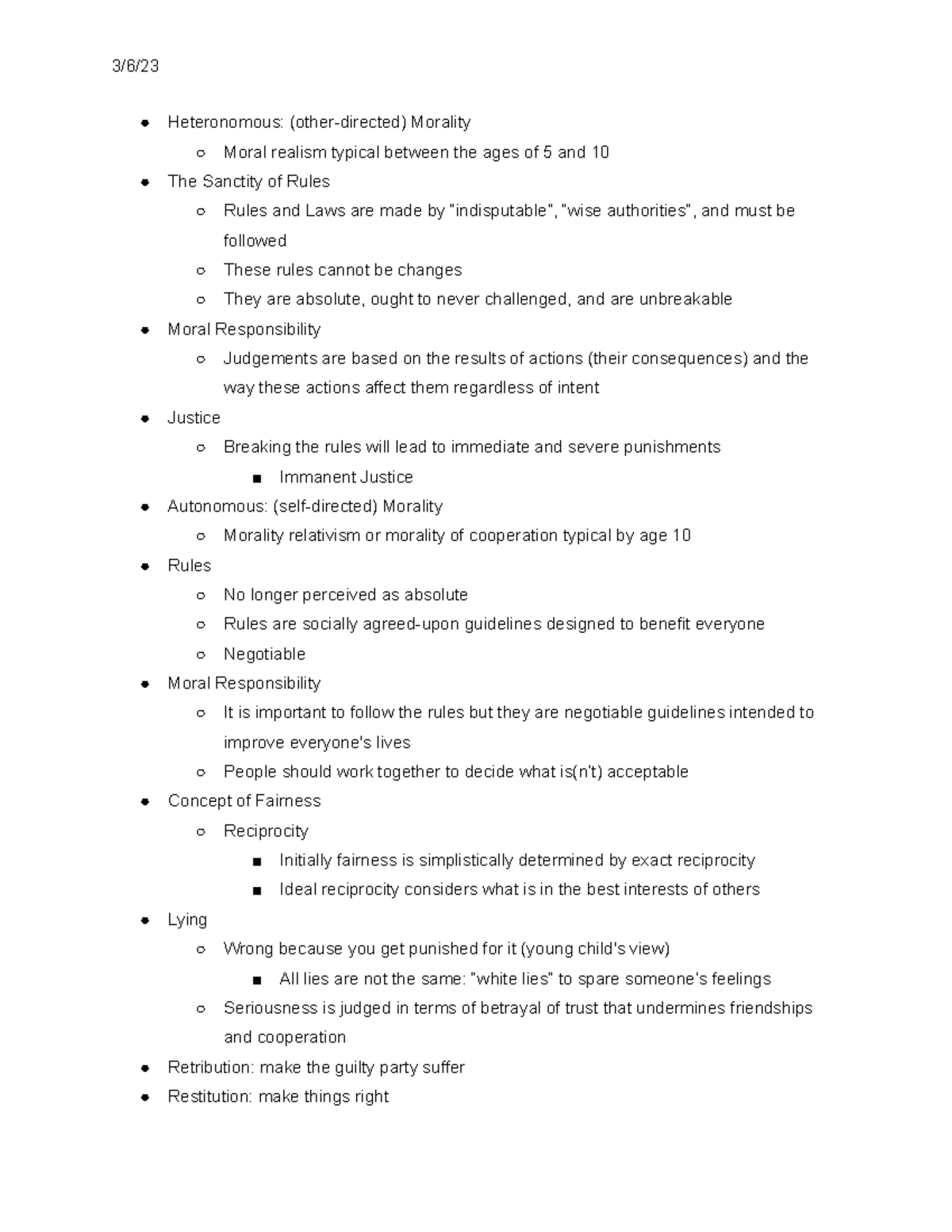 Piaget and Kohlberg - 3/6/ Heteronomous: (other-directed) Morality ...