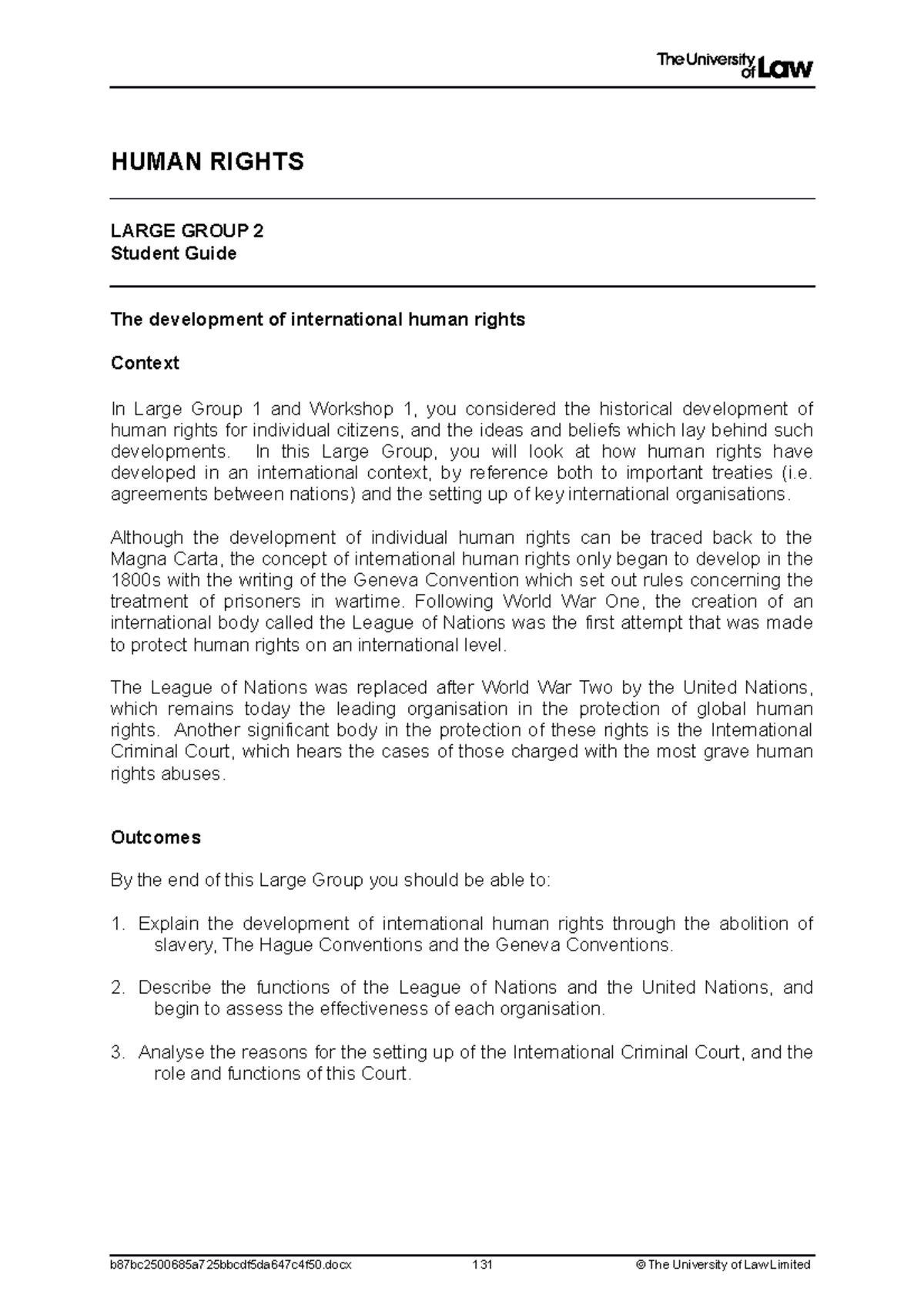 Human rights LG2 new - Practice Material - HUMAN RIGHTS LARGE GROUP 2 ...