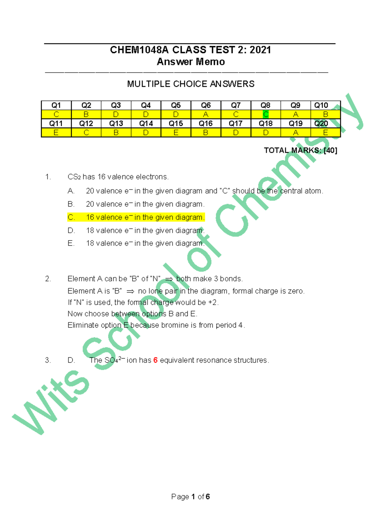 Updated+Solutions CHEM1048A+-+Test+2+-+2021 - CHEM10 48 A CLASS TEST 2 ...