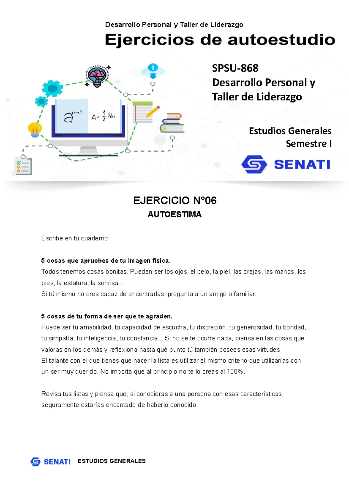 Unidad 6 - sdfasf - SPSU- Desarrollo Personal y Taller de Liderazgo ...