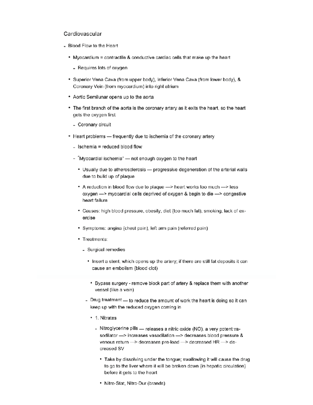 BIOL 5600 EXAM 3 Cardiovascular notes cont - Cardiovascular — Blood ...