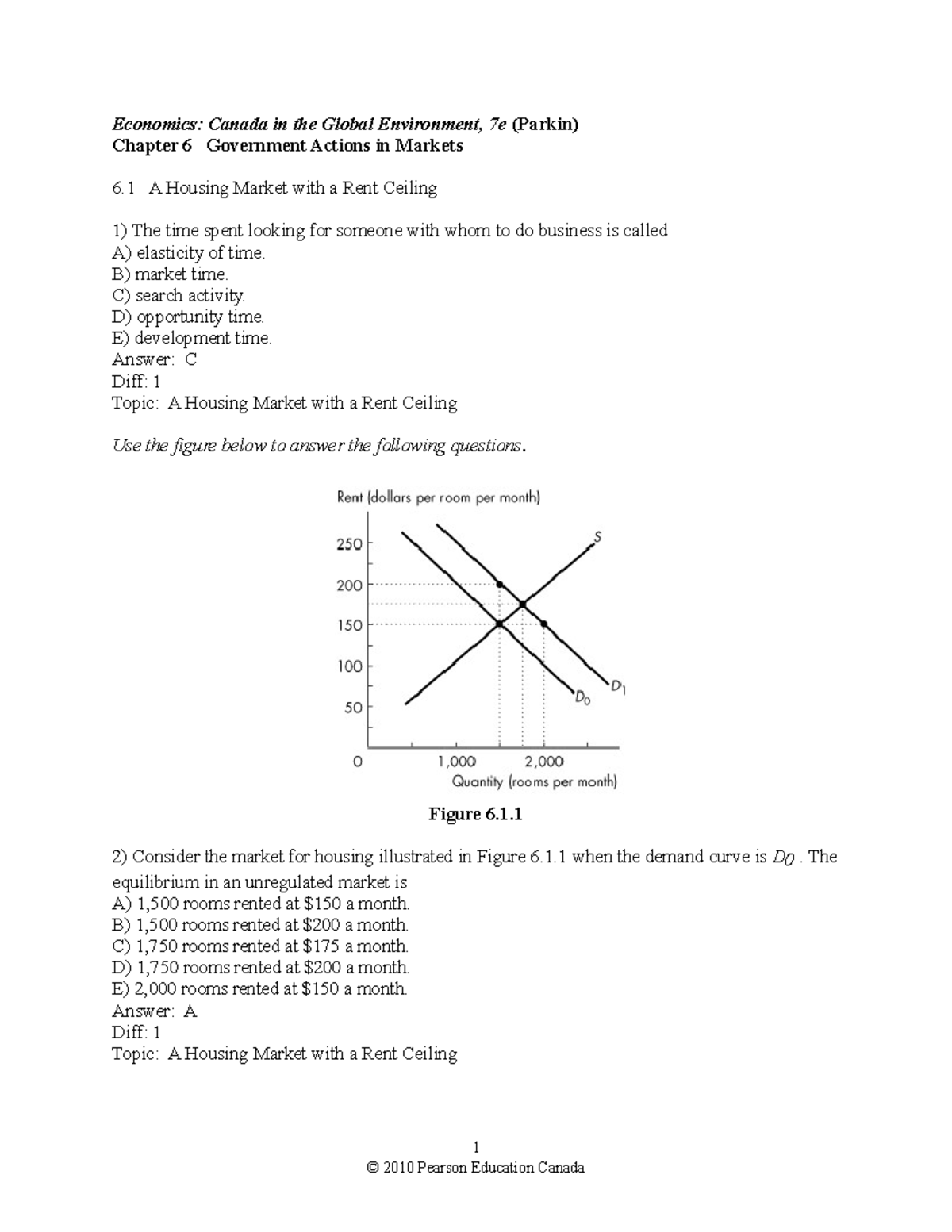 Sample/practice exam 2019, questions and answers - Economics: Canada in ...