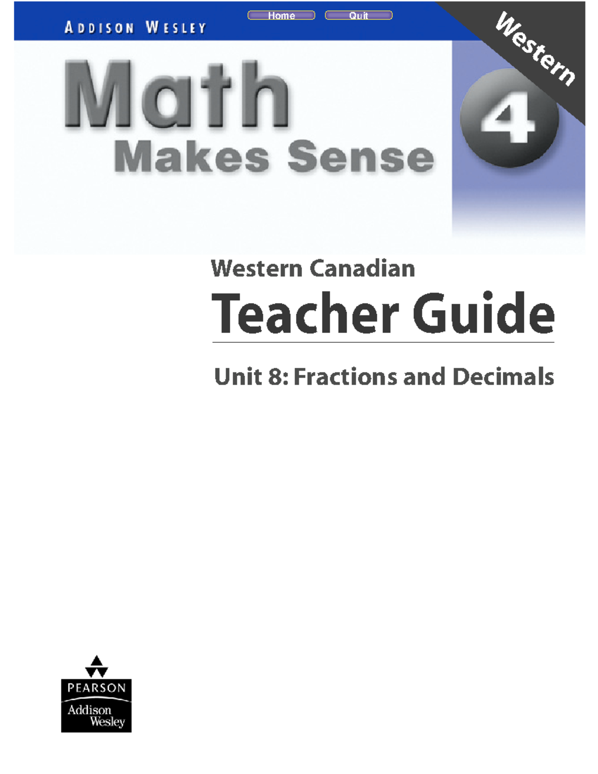 Math sense make teacher 4 - Teacher Guide W estern Western Canadian ...