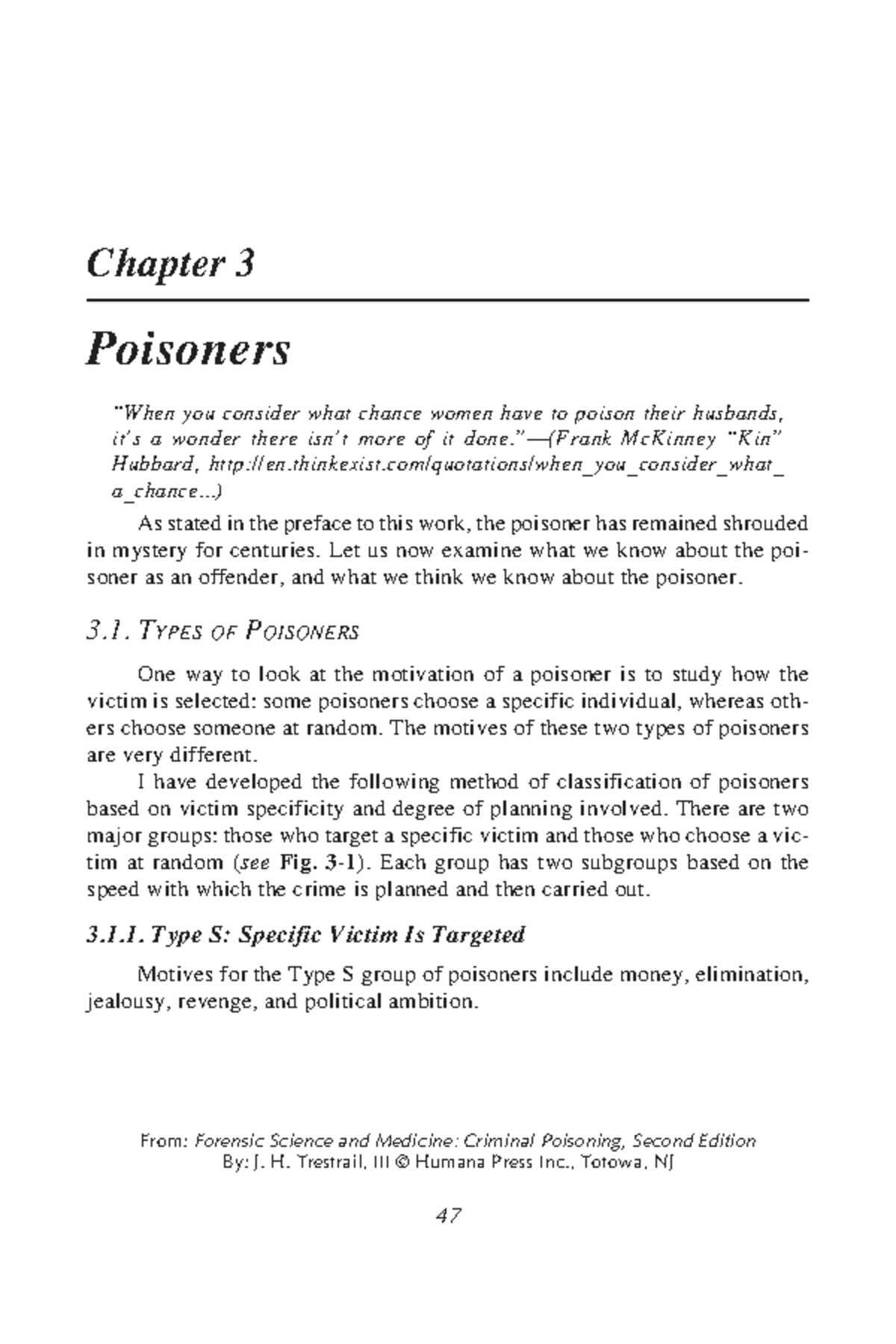 Forensic Science: Poisoners - Poisoners 47 From: Forensic Science and ...
