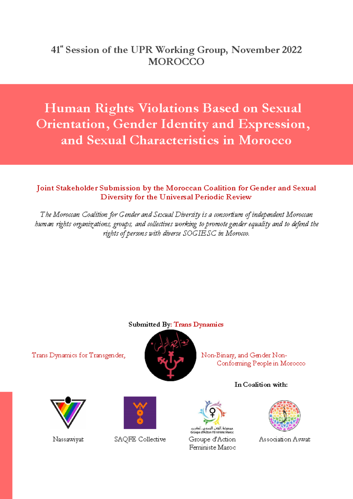 JS29 UPR41 MAR E Main - 41 st Session of the UPR Working Group ...