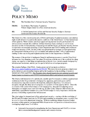 Guide to writing a policy memo - 1 This document is intended to provide ...