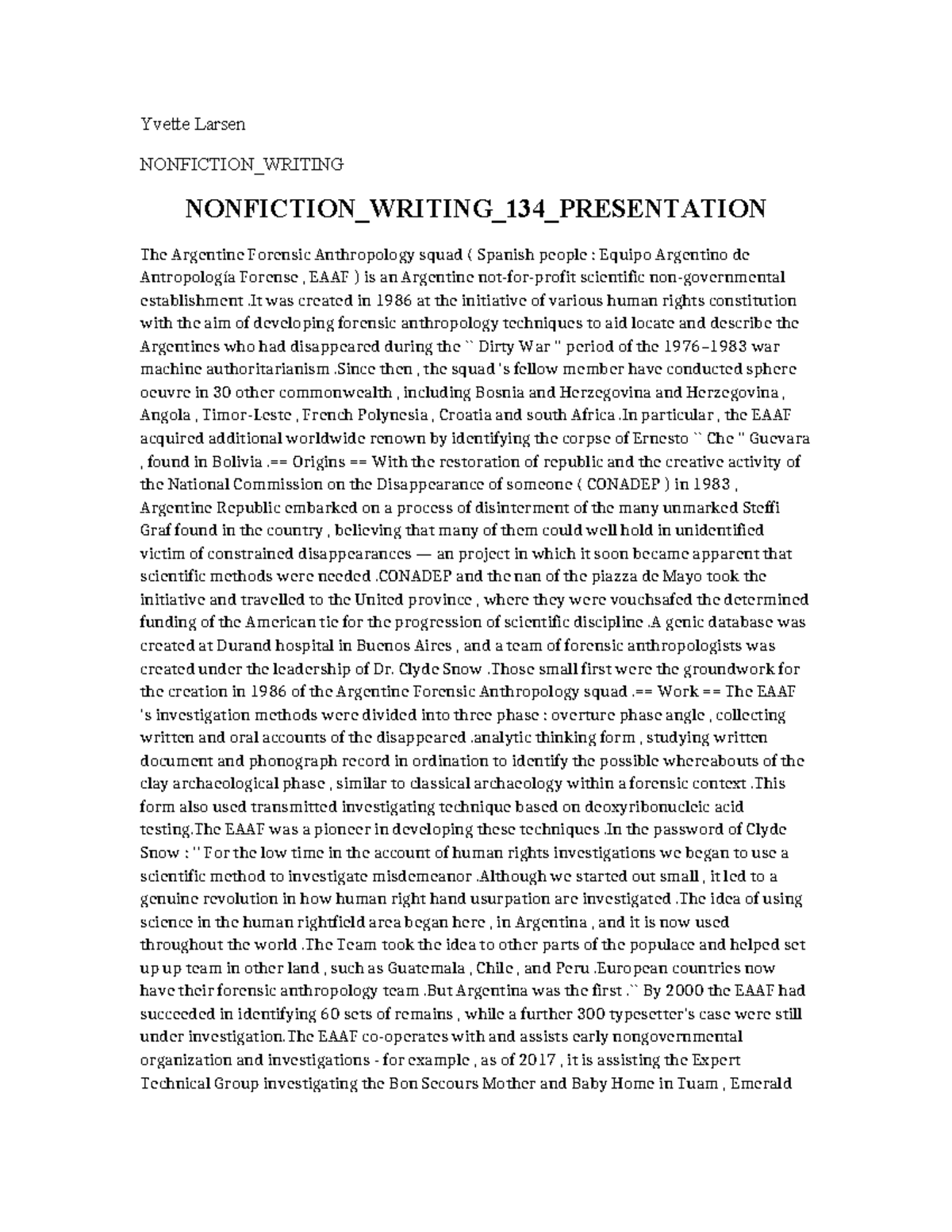Nonfiction Writing 134 Presentation - Yvette Larsen NONFICTION_WRITING ...