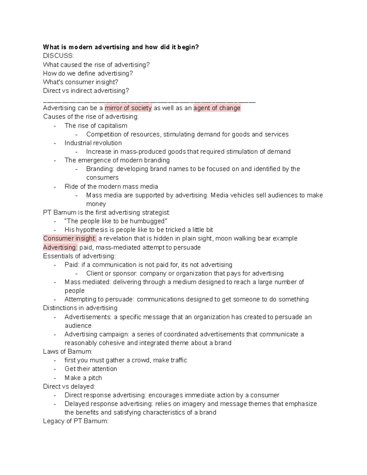 Intro to ad notes - What is modern advertising and how did it begin ...