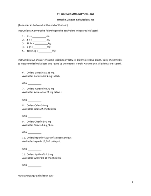 Dosage-calculations - Pharm dosage calculation - Dosage Calculations ...