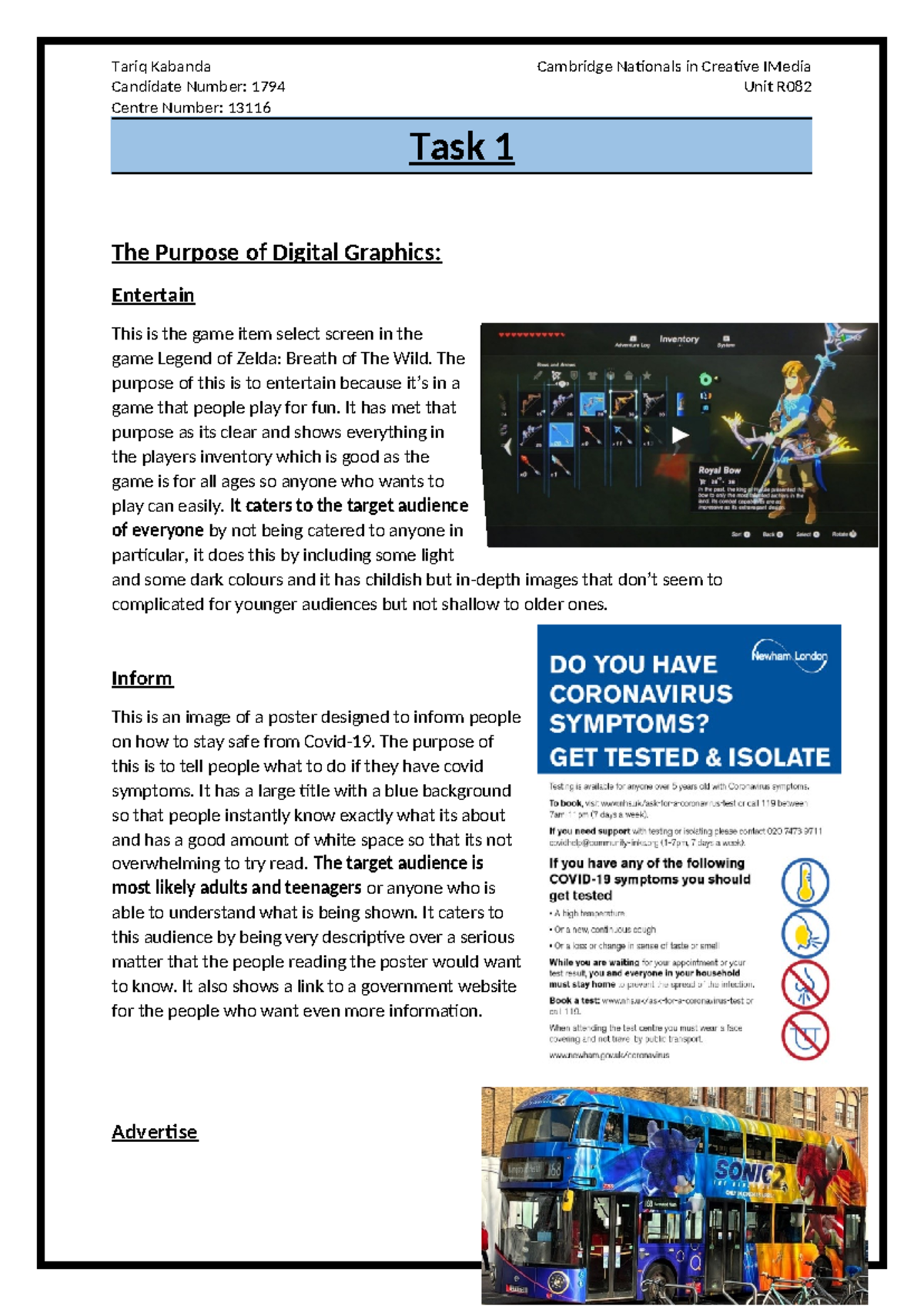 R082 Task 1 Investigating Digital Graphics - Candidate Number: 1794 Unit R Centre Number: 13116 ...