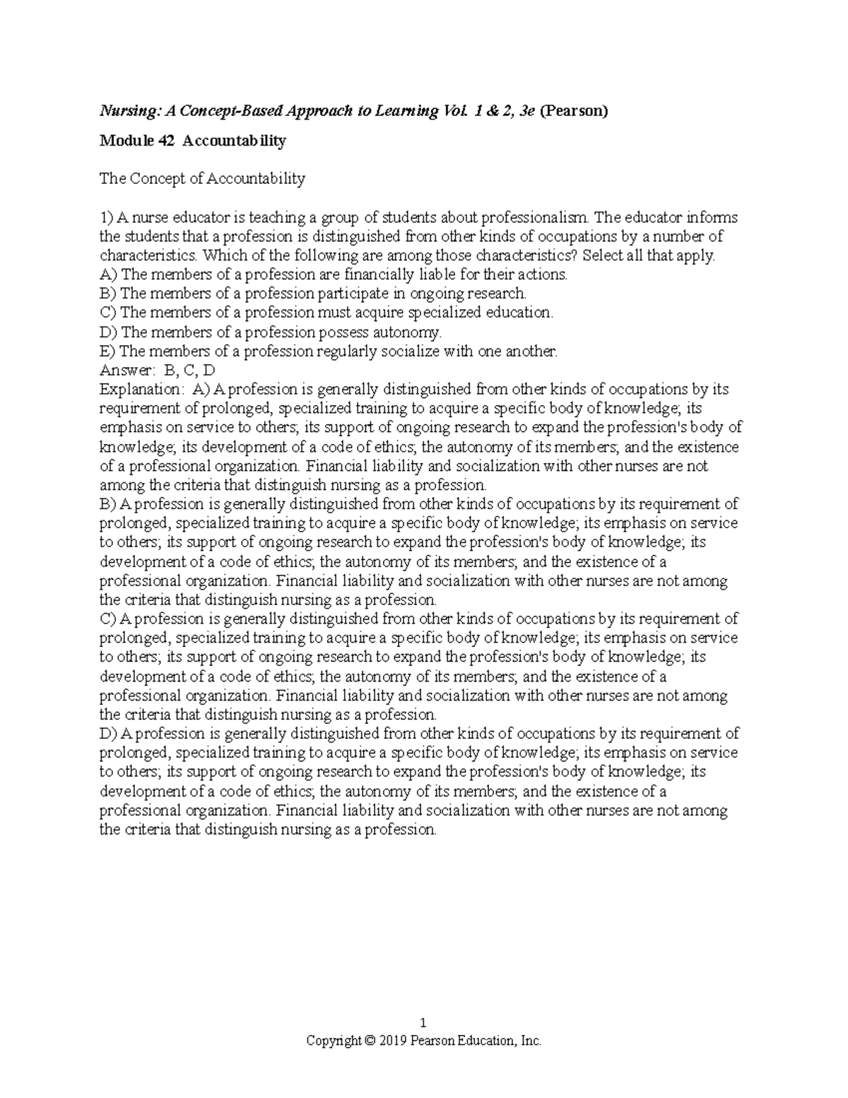 Module 42 test bank - Nursing: A Concept-Based Approach to Learning Vol ...