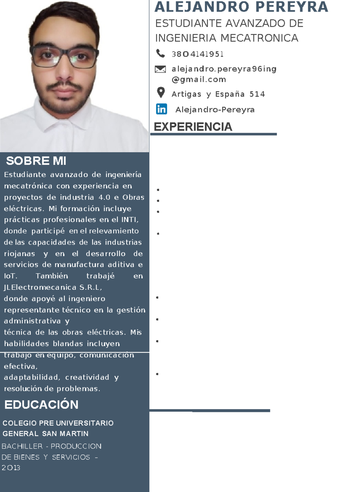 Curriculum vitae Hector Alejandro Pereyra Vargas - 39297877 - ALEJANDRO PEREYRA ESTUDIANTE ...
