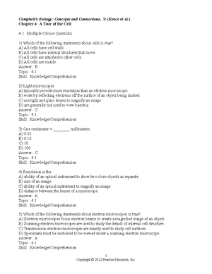 cambell biology Ch01 test bank - Test Bank 1 Campbell Biology, 11e ...
