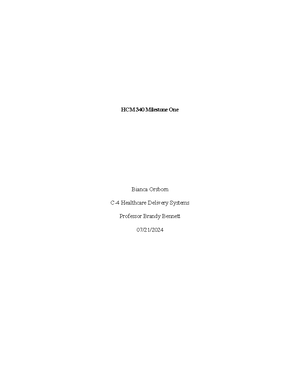 HCM 340 Milestone Two Template 0728 - HCM 340 Milestone Two Bianca ...