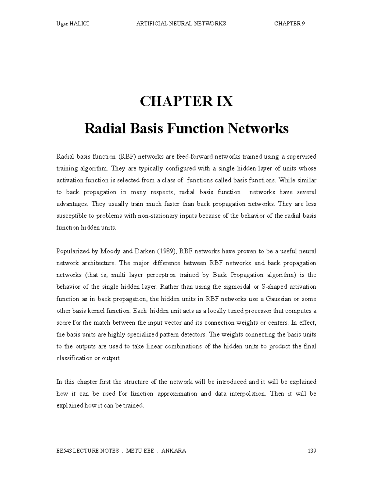 Radialbias - asdwf - CHAPTER IX Radial Basis Function Networks Radial ...